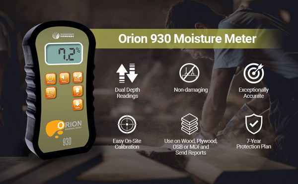 Orion® 930 Dual Depth Pinless Wood Moisture Meter Kit – Wagner Meters