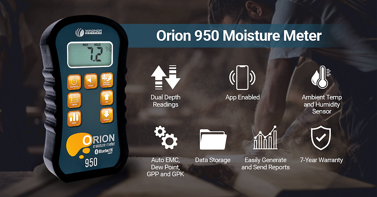 Orion® 950 Smart Pinless Wood Moisture Meter Kit – Wagner Meters